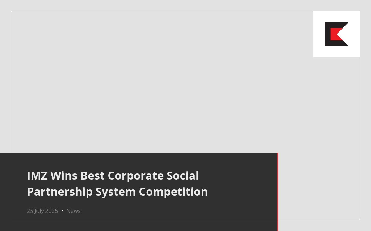 IMZ Wins Best Corporate Social Partnership System Competition