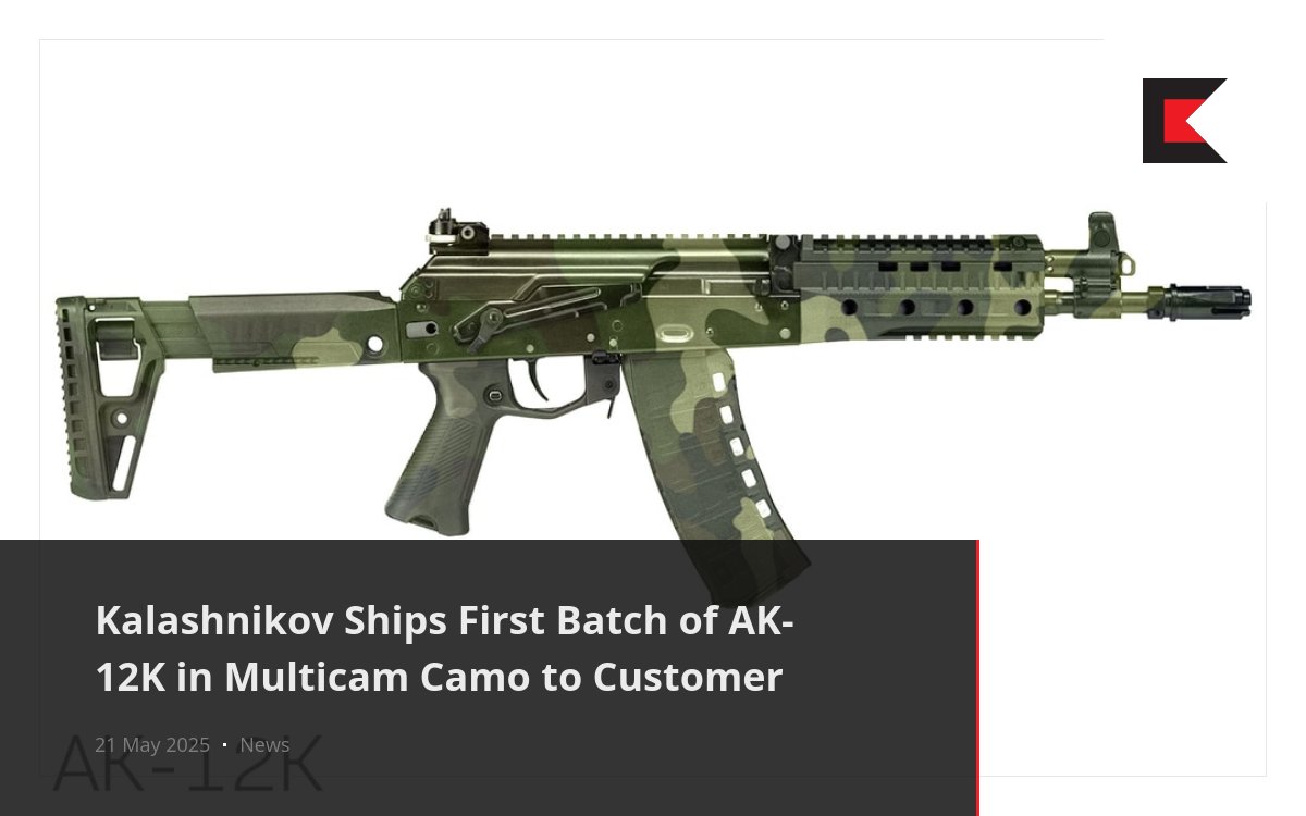 Kalashnikov Ships First Batch of AK-12K in Multicam Camo to Customer