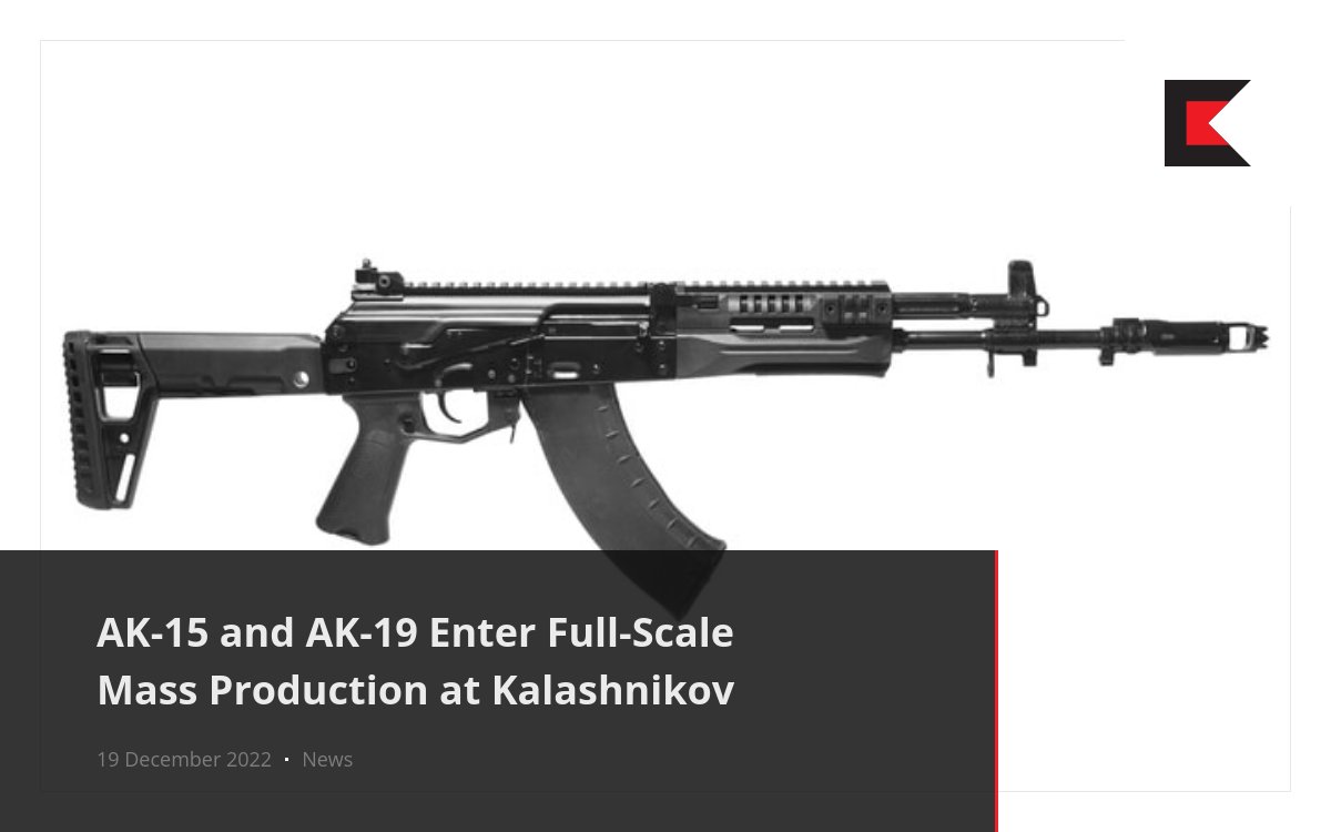 AK-15 and AK-19 Enter Full-Scale Mass Production at Kalashnikov