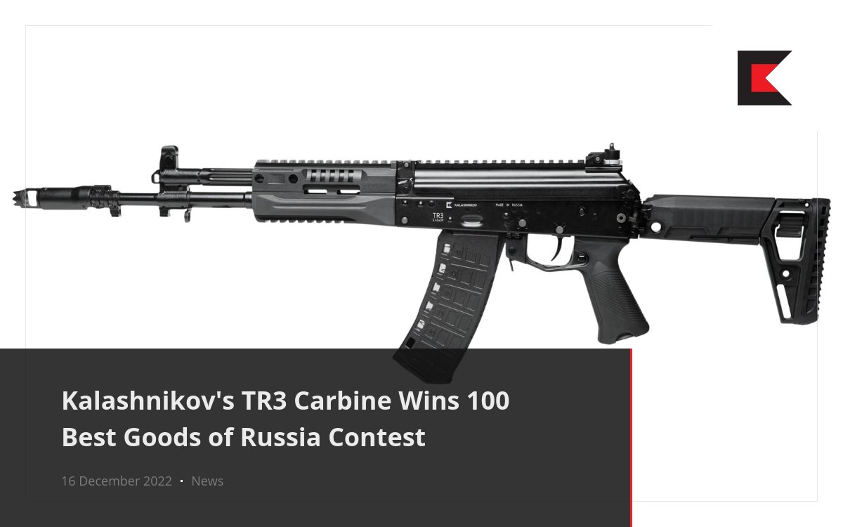 Kalashnikov's TR3 Carbine Wins 100 Best Goods of Russia Contest