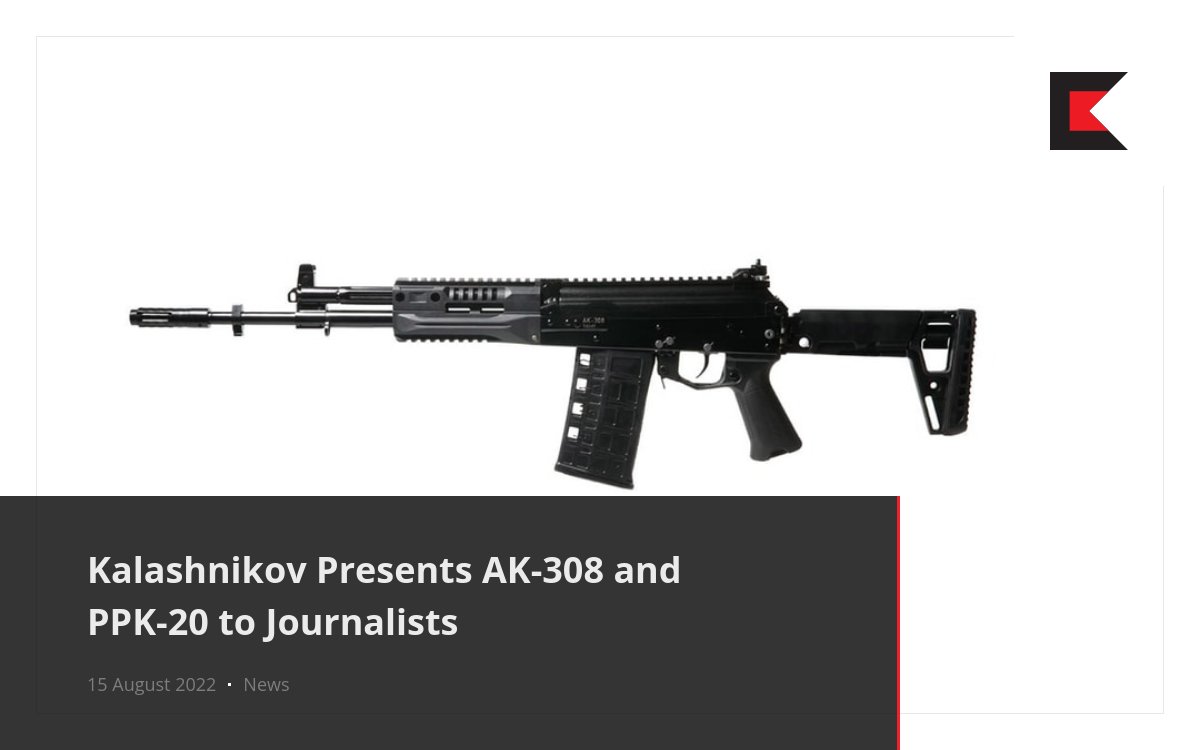 Kalashnikov Presents AK-308 and PPK-20 to Journalists