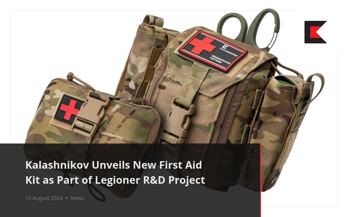 Kalashnikov Unveils New First Aid Kit as Part of Legioner R&D Project