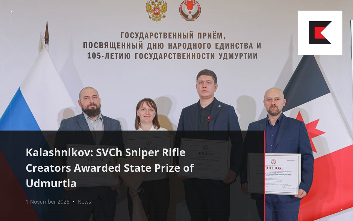 Kalashnikov: SVCh Sniper Rifle Сreators Awarded State Prize of Udmurtia
