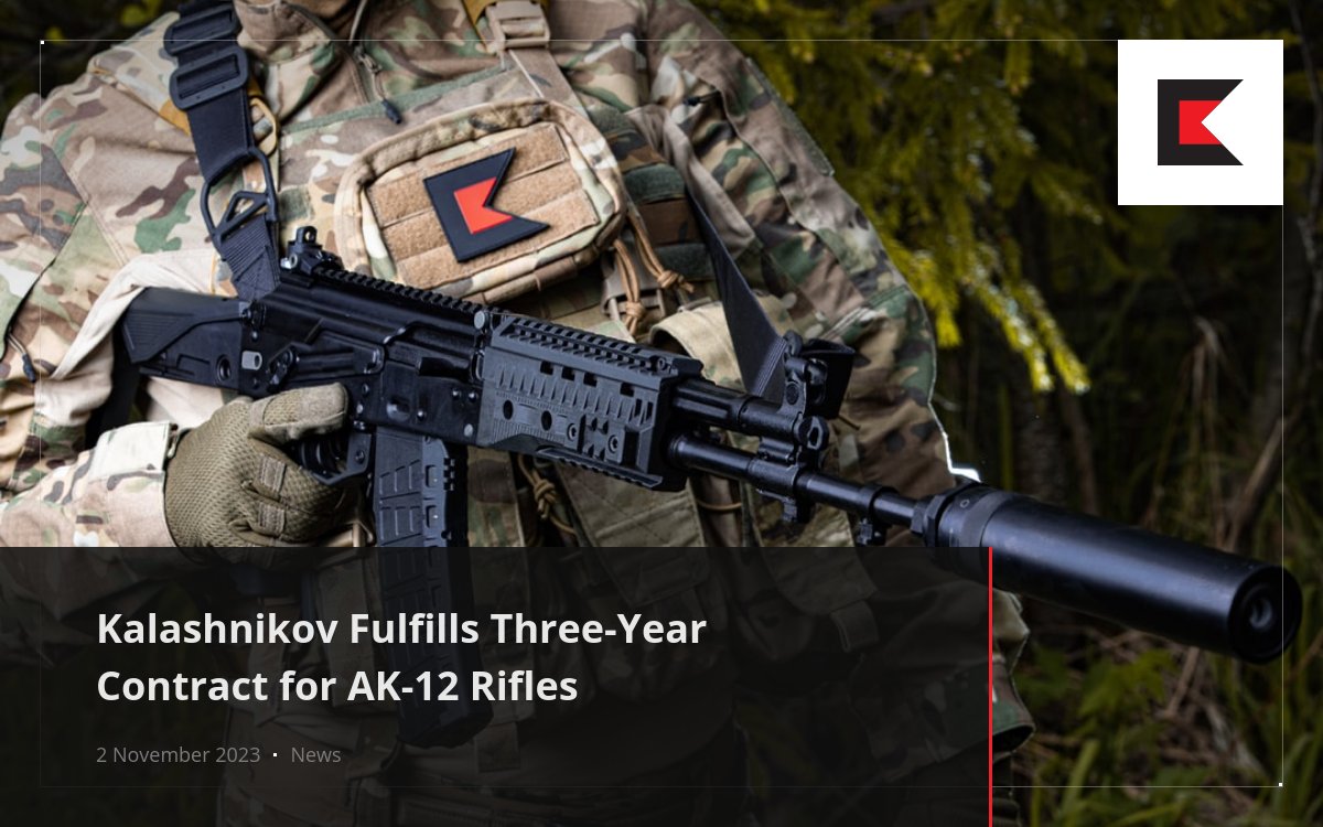 Kalashnikov Fulfills Three-Year Contract for AK-12 Rifles