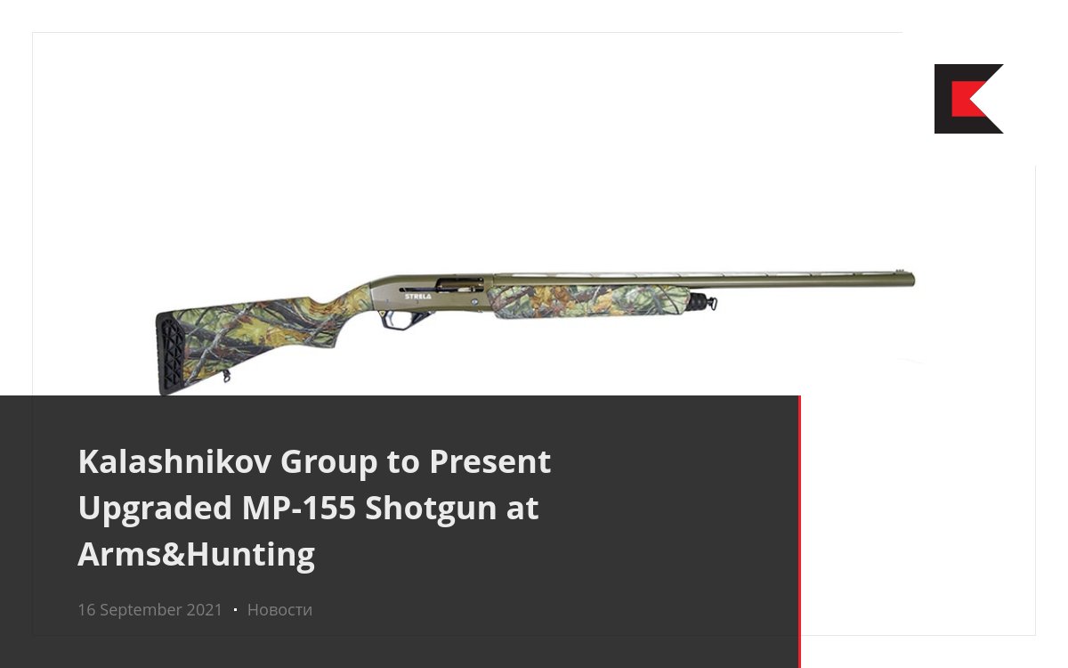 Kalashnikov Group to Present Upgraded MP-155 Shotgun at Arms&Hunting