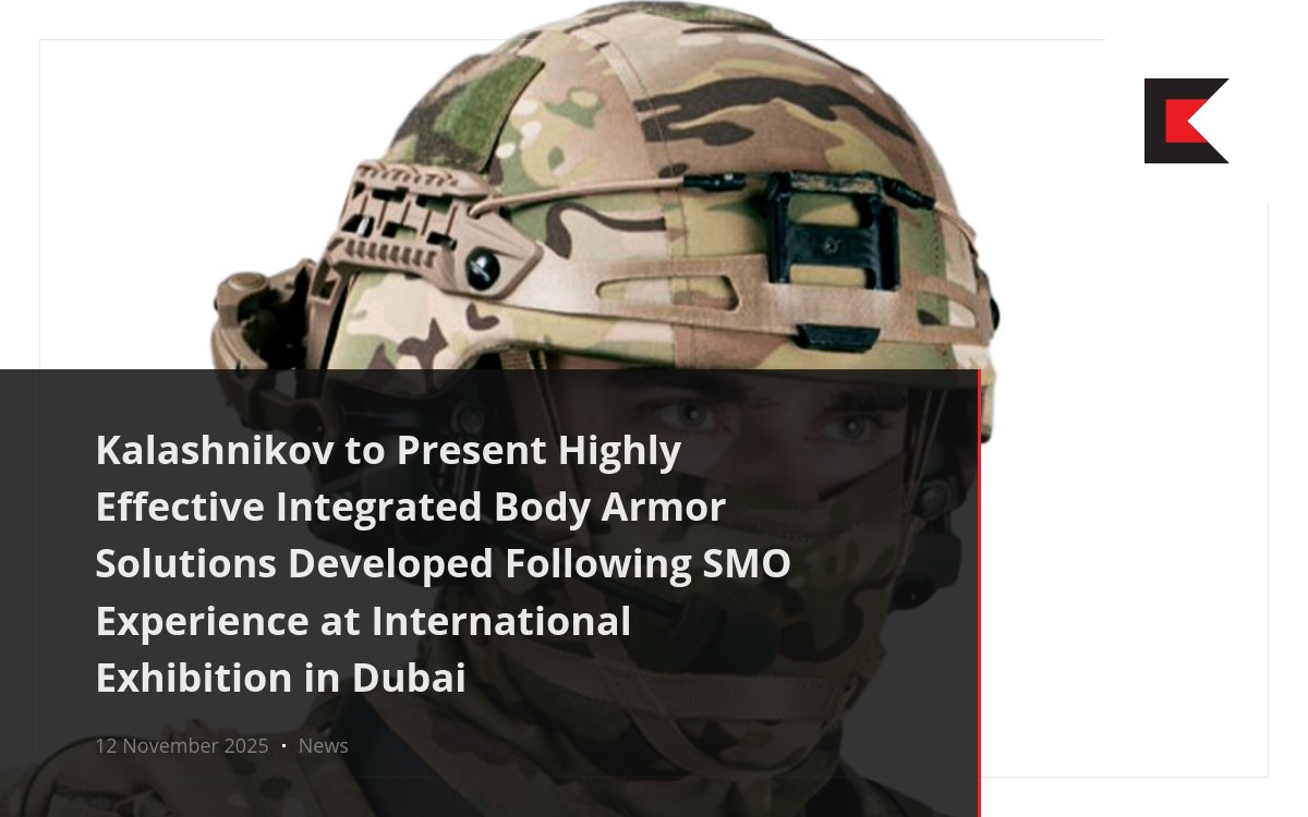 Kalashnikov to Present Highly Effective Integrated Body Armor Solutions ...