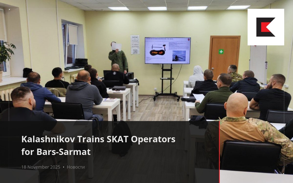 Kalashnikov Trains SKAT Operators for Bars-Sarmat