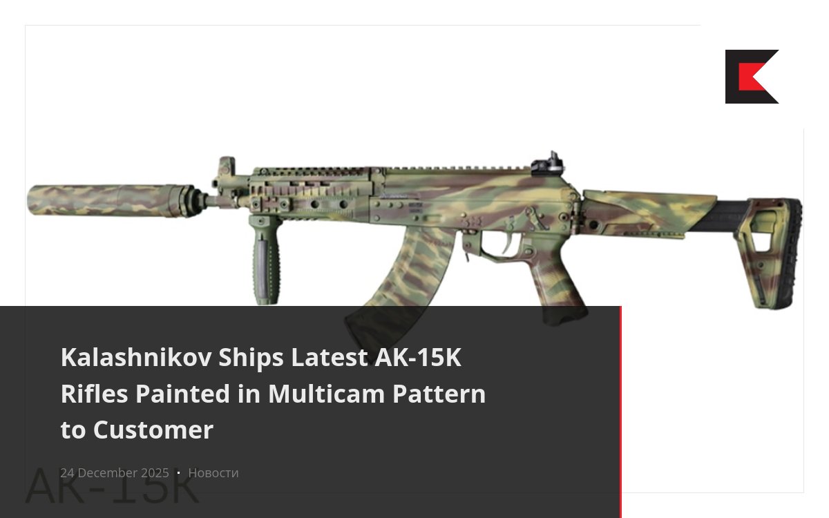 Kalashnikov Ships Latest AK-15K Rifles Painted in Multicam Pattern to ...