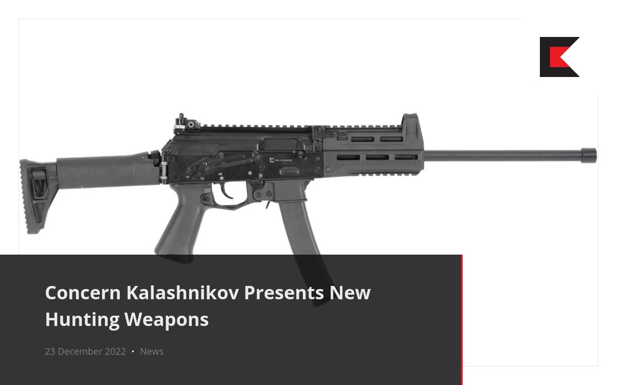Concern Kalashnikov Presents New Hunting Weapons